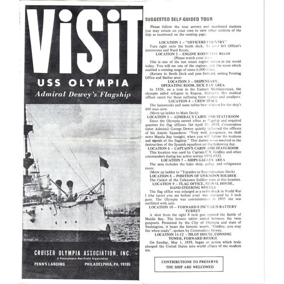 None | Accents | 97s Visit Uss Olympia Admiral Deweys Flagship ...